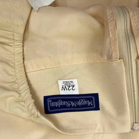 Maggie Mcnaughton | Skirts | Nwt Maggie Mcnaughton Cream Faux Wrap ...